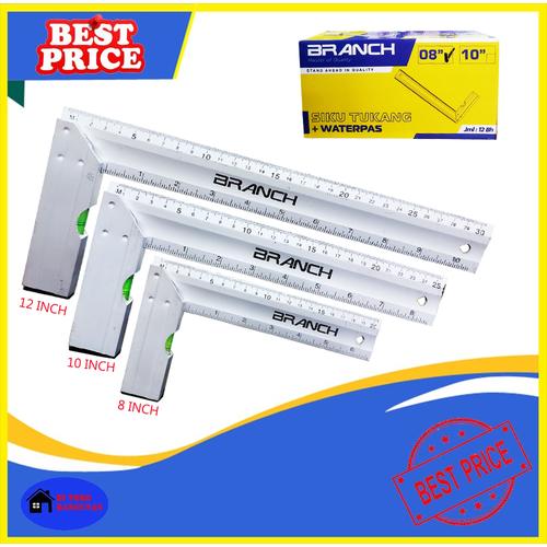 Jual Siku Meter Waterpass Tebal Aluminium Branch Siku Tukang Penggaris ...