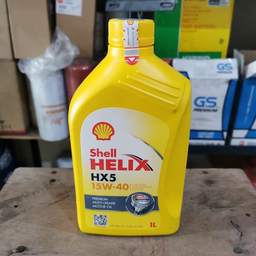 Jual OLI SHELL HELIX HX5 15W-40 KEMASAN 1L/1 LITER - Kota Medan ...