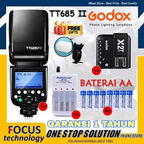 Jual Paket Flash Godox TT685 TT-685 +Trigger X2T For Canon/Nikon/Sony ...