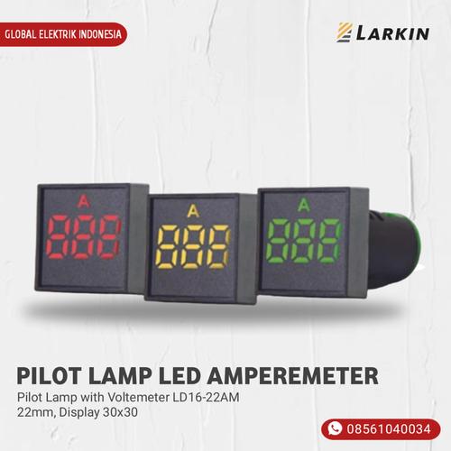Jual Pilot Lamp LED with Ampere Meter Kotak Indikator LD16-22AM LARKIN ...