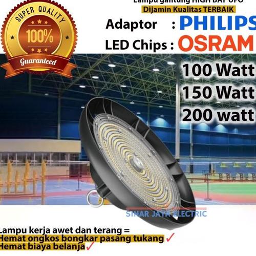Jual Lampu Led Gantung High Bay Highbay Ufo 100 150 200 Watt Industri ...