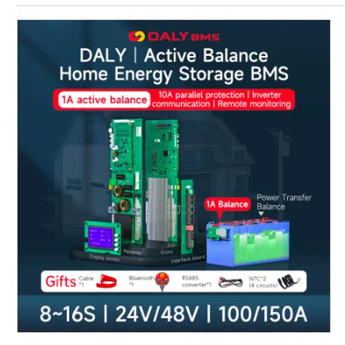 Jual Daly JK JBD smart BMS energy storages 48 volt 16 S LFP 100A 150 A ...