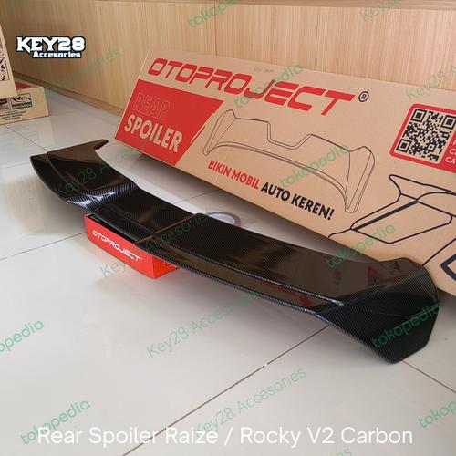 Jual Rear Spoiler Sayap Belakang Plastik V2 Carbon Raize / Rocky ...