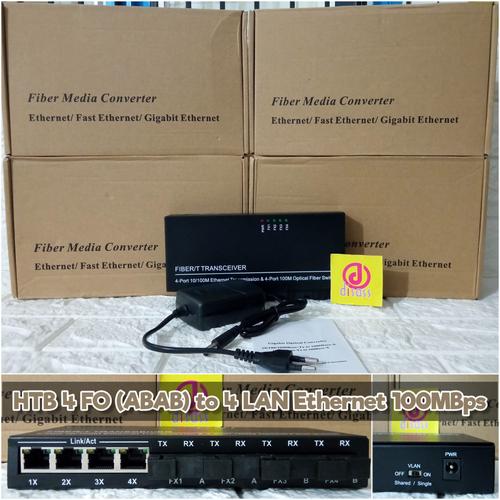 Jual HTB 2 3 4 6 Port Fiber Optik FO SC Port SC 2 3 4 6 LAN RJ45 ...