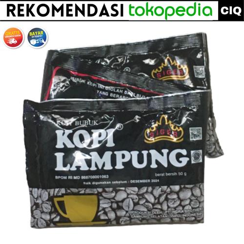 Jual Kopi Bubuk Lampung Cap Siger Asli Robusta 250 gram [5 sachet 50 ...
