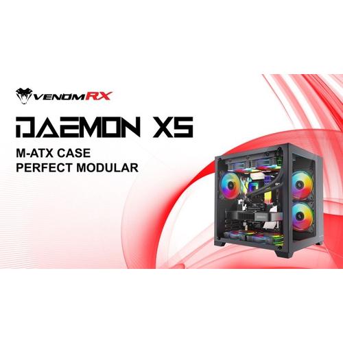 Jual Casing Venomrx Daemon Xs - Matx Gaming Case - Black - Kota ...