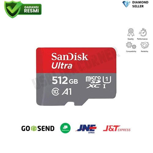 Jual SANDISK MICROSD ULTRA 512GB 150MB/S CLASS 10 - ORIGINAL - 512GB ...