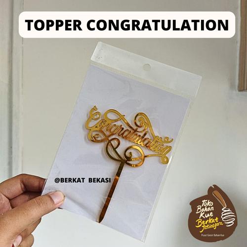 Jual TOPPER MIROR CONGRATULATION/TOPPER KUE - Kota Bekasi - Berkat ...