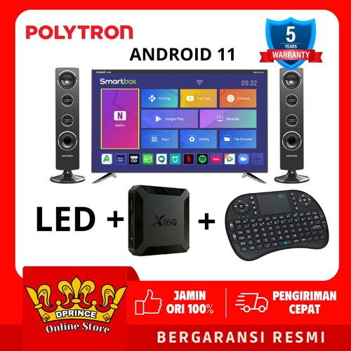 Promo POLYTRON LED Digital TV 24 Inch SMART ANDROID BOX 11 24TV1855 ...