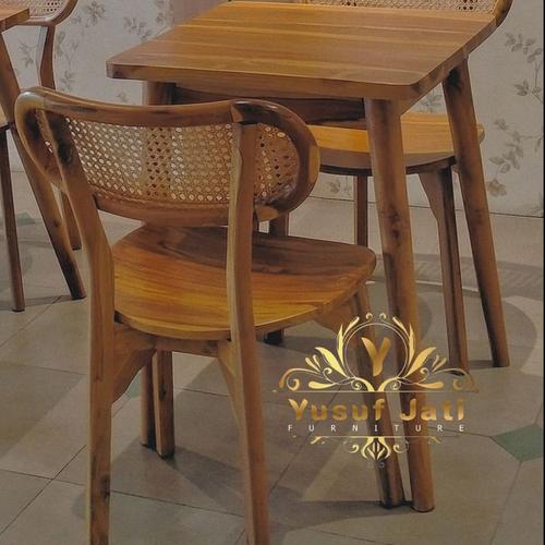 Jual set meja caffe 2 kursi rotan, meja makan caffew retro minimalis ...