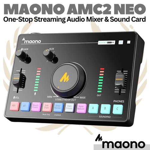Promo MAONO AMC2 NEO Live Streaming Audio Mixer & Sound Card | Podcast ...