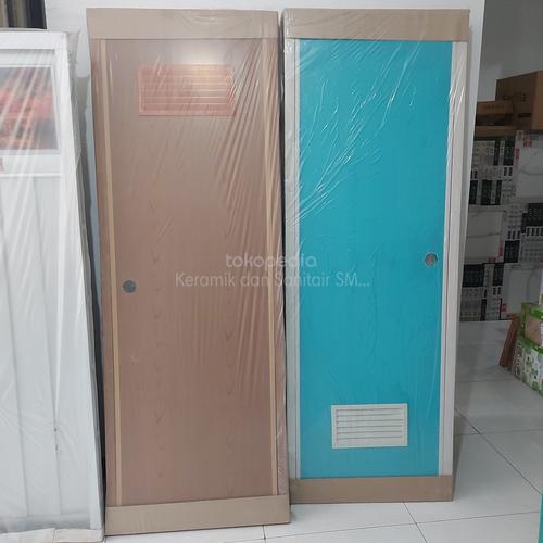Jual Pintu PVC kamar mandi warna Cokelat Kayu/ Biru / Putih / Abu ...