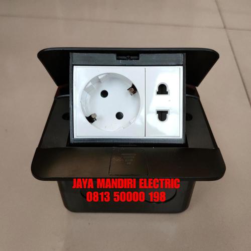 Jual Stop kontak lantai hitam stop stop euro floor socket stop arde 2 ...