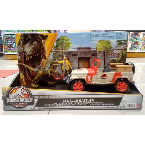 Jual Sale: Jurassic World DR Ellie Satter Risky Rescue Pack Jeep Ori ...