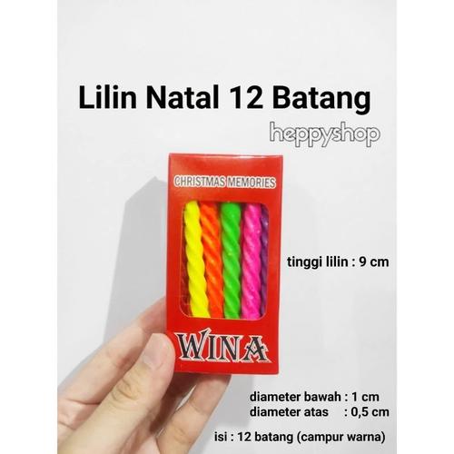 Jual Lilin Natal, Lilin Kecil, Lilin Warna Warni - isi 12 batang ...