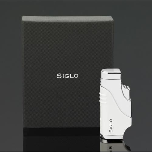 Jual SIGLO Triple Flame Lighter With Puncher - White - Kota Manado ...