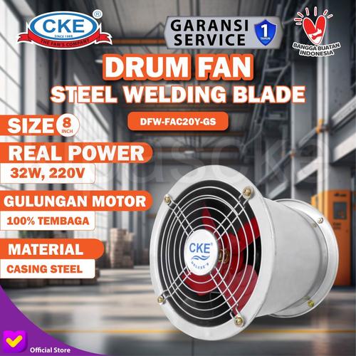 Jual Axial Blower 8 Inch CKE Drum Fan 8 Inch Exhaust Fan 8" Heavy Duty ...