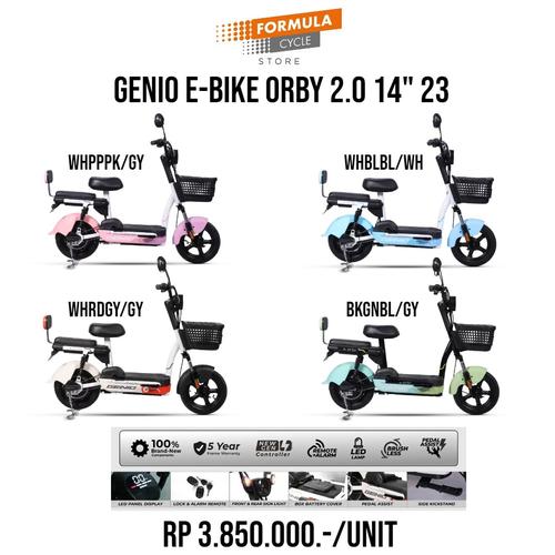 Jual SEPEDA LISTRIK GENIO ORBY 2.0 14" - WHBLBL/WH - Kota Tangerang ...