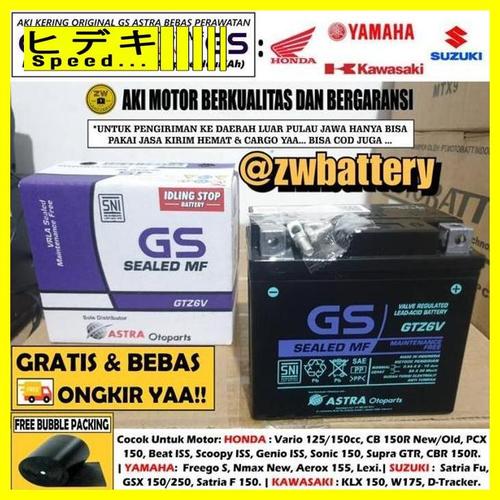 Jual Aki Original Honda Vario 125-150 GTZ6V GS Astra Aki kering - Jakarta Barat - hideki speed ...