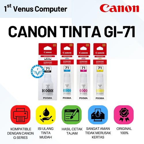Jual TINTA CANON GI-71 BLACK/CYAN/MAGENTA/YELLOW G1020 G2020 GI 71 GI71 ...