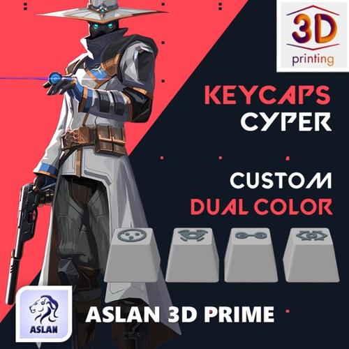 Jual CYPER VALORANT AGENT 4 SKILLS ABILITIES KEYCAPS KEYCAP SET 3D ...