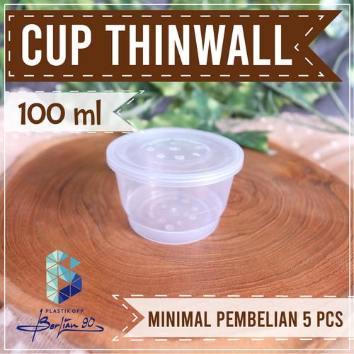 Promo Cup Gelas 100 ml Cup Puding Kecil Thinwall Gelas + Tutup Tempat ...