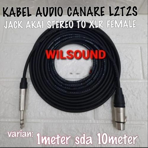 Jual KABEL AUDIO CANARE L2T2S JACK TRS AKAI STEREO TO XLR FEMALE 1M ...
