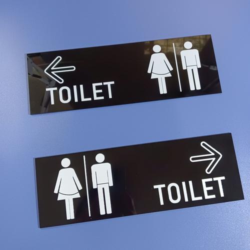 Jual Tulisan Toilet Akrilik Sign Acrylic Board Signage Penunjuk Arah Toilet Jakarta Selatan