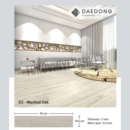 Jual Lantai vinyl motif kayu Daedong D2 Washed Oak 2mm/box - Jakarta ...
