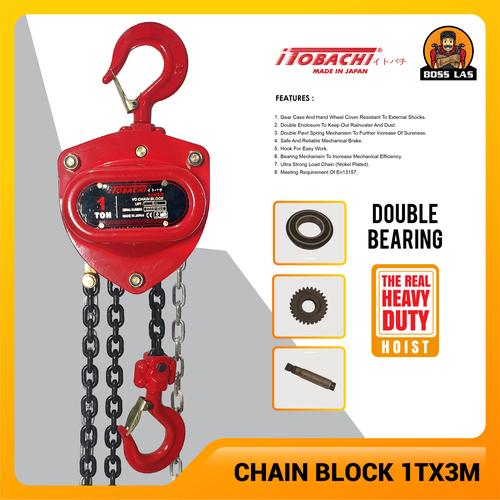 Jual Chainblock Chain Block Takel Katrol 1 Ton x 3M Itobachi - Jakarta ...