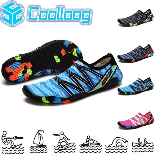 Jual Sepatu pantai Sol karet Snorkling Anti Slip sepatu renang - Merah ...