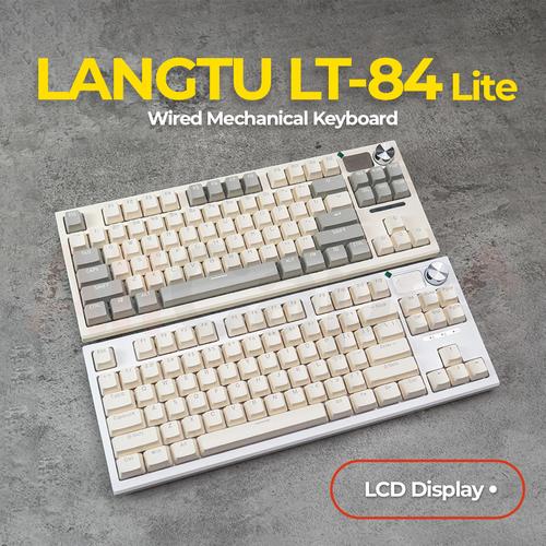 Promo LANGTU LT-84 LT84 LITE Wired TKL LCD Hotswappable Mechanical ...