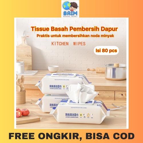 Jual Baim Tisu Tissue Basah Pembersih Dapur Isi 80 Pcs - Kitchen Wipe ...