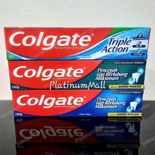 Jual Pasta Gigi COLGATE 180 gr Maximum Cavity Protection/Triple action ...