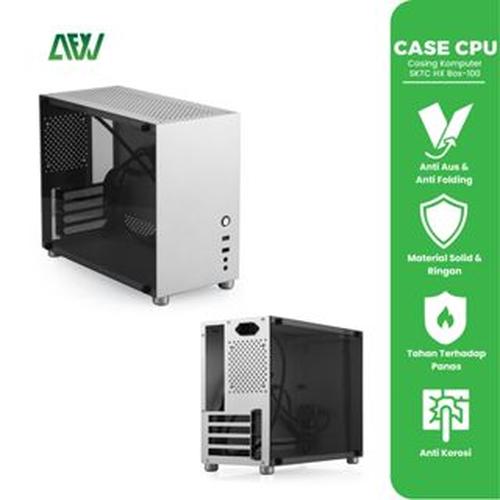 Promo ICECUBE CPU Casing Komputer SKTC HX BOX-100 Alumunium MATX ...