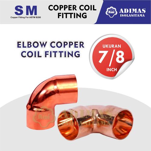 Jual SM Elbow Pipa Tembaga 7/8 Inch sudut 90 derajat untuk Fitting Pipa ...