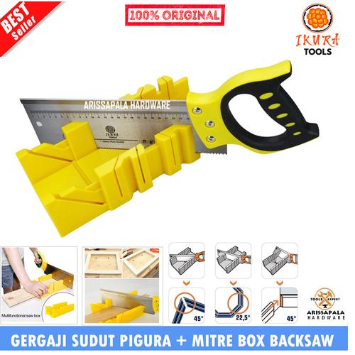 Jual Miter Box Saw Set Mitre Box Saw 1 Set Gergaji Pigura Sudut Bingkai ...