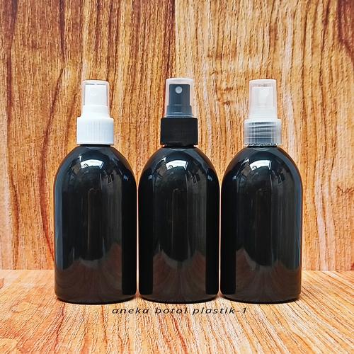 Jual BOTOL SPRAY 250ML OVAL HITAM / BOTOL 250ML HITAM TUTUP SPRAY ...