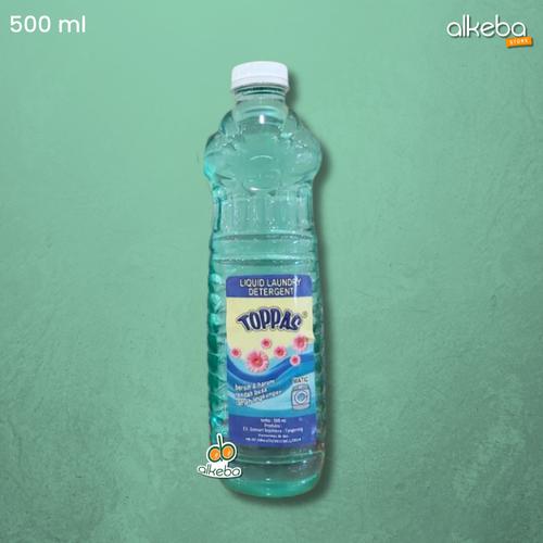 Jual Toppas Detergent Liquid 500 ml kemasan botol Sabun Cair laundry ...
