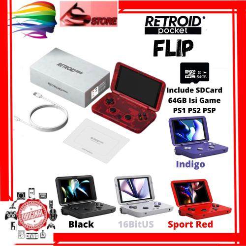 Promo Retroid Pocket Flip Handheld Retro Game Player Android System ...