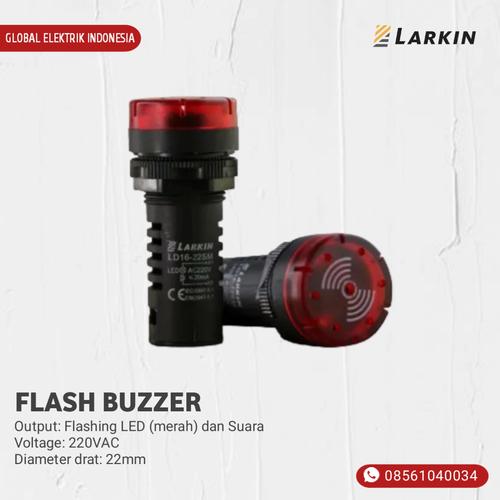 Jual Pilot Lamp Flash Buzzer 22mm 220VAC Merah LD16-22SM LARKIN ...