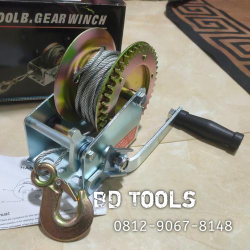 Jual Hand Winch 500 Kg Katrol Kerekan Manual 1000lb Gear Winch Good ...