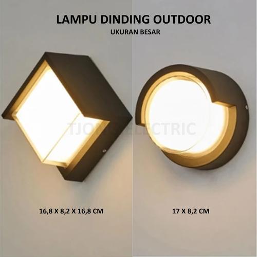 Jual Lampu Dinding Hias Outdoor 10WATT Kotak Bulat BIG SIZE Wall Lamp ...
