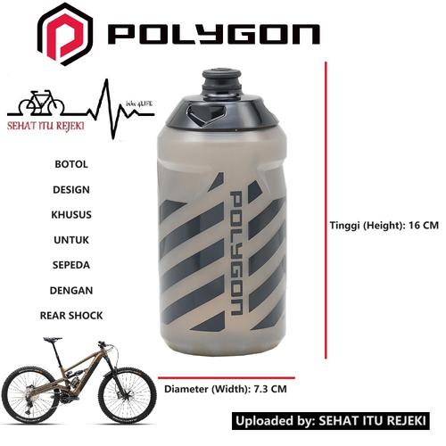 Jual BOTOL MINUM SEPEDA POLYGON COLLOSUS SISKIU BIDON REAR SHOCK 500ML ...
