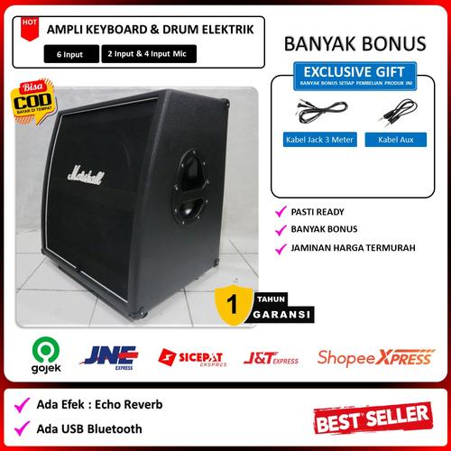 Jual Ampli Keyboard & Drum Elektrik 12 Inch 6 Input Ada USB Bluetooth ...