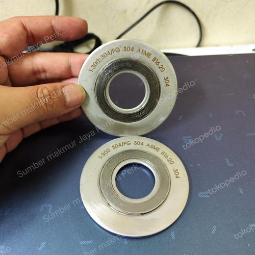 Jual Spiral Wound Gasket Ansi 300 SS304 1" inch ( DN 25 ) SWG # 300 ...