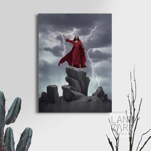 Promo Frameless Karya Seni Yesus Kristus Hiasan Dinding Ruang Tamu ...