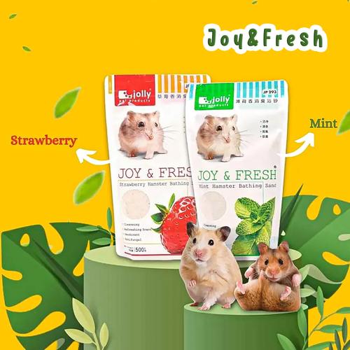 Jual Pasir Mandi Hamster Wangi Jolly Joy & Fresh Hamster Bathing Sand 500gr - Mint - Kota ...