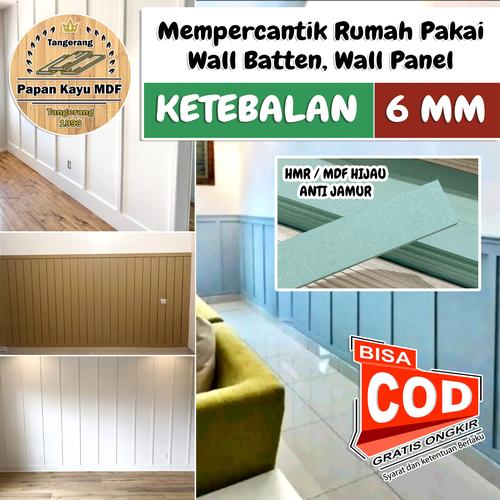 Jual HMR MDF HIJAU PREMIUM KETEBALAN 6MM Wall Batten Wall Panel Anti ...