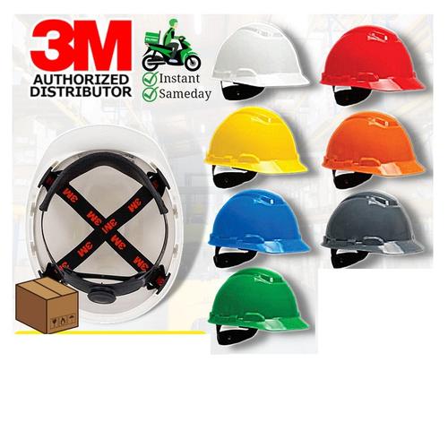 Jual Helm Proyek 3M H700 / Safety Helmet 3M H700 Komplit Tali Dagu ORI ...